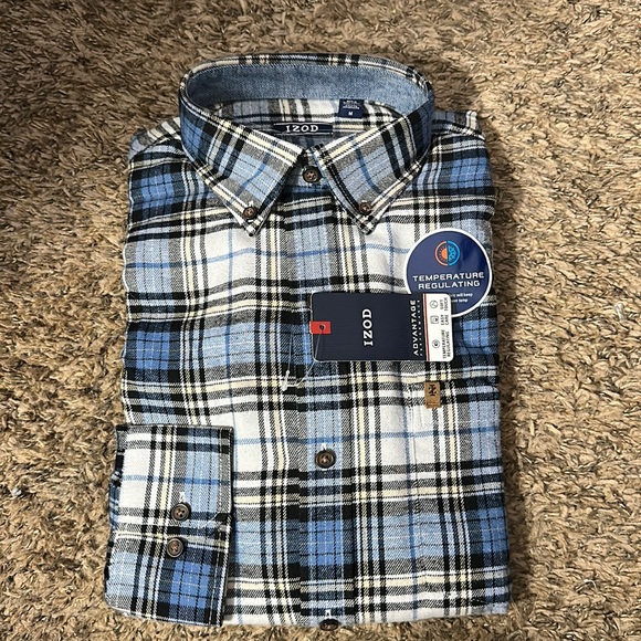 Izod | Shirts | Mens Izod Blue Plaid Flannel Shirt | Poshmark